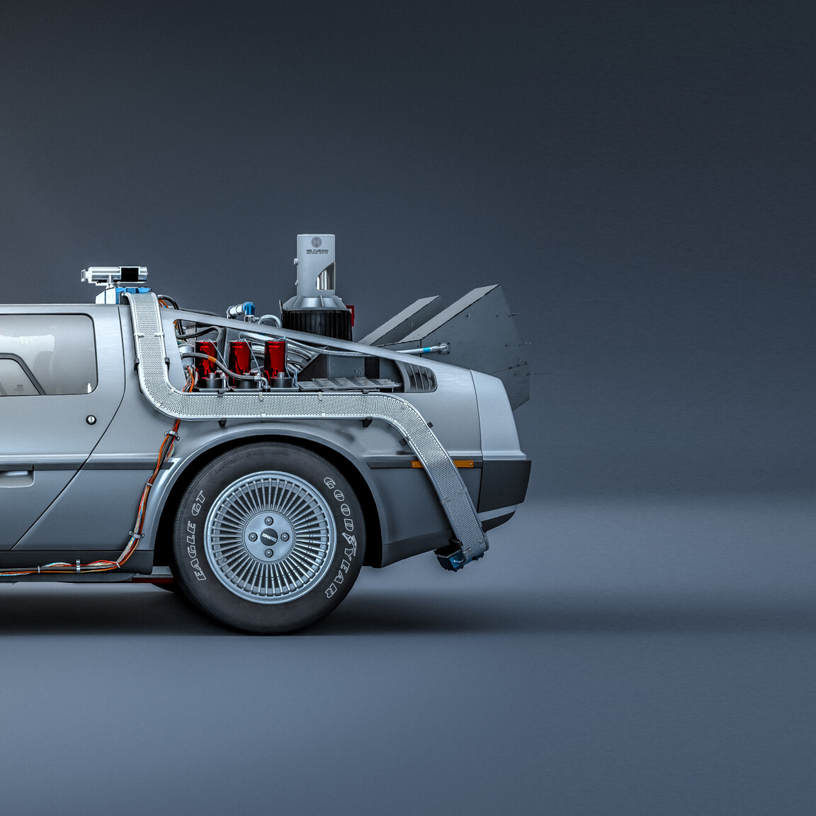 Delorean Time Machine Side View