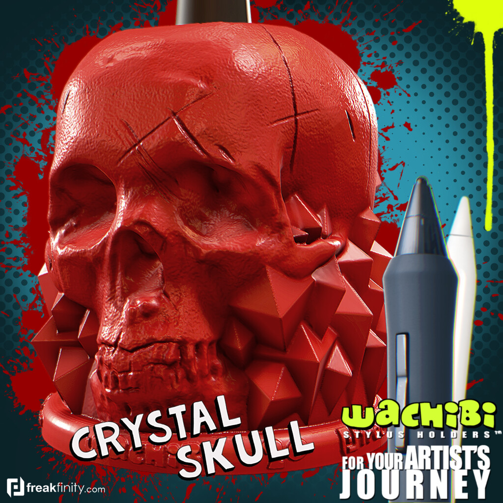 ArtStation - Crystal Skull: Stylus Holder