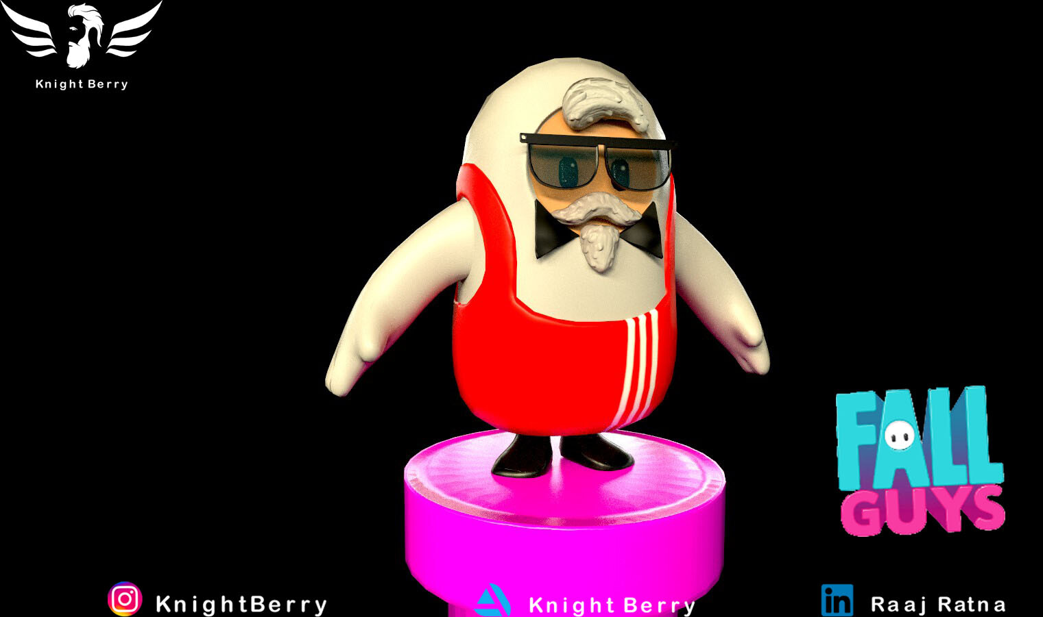 ArtStation - Fall Guys KFC Old guy Skin