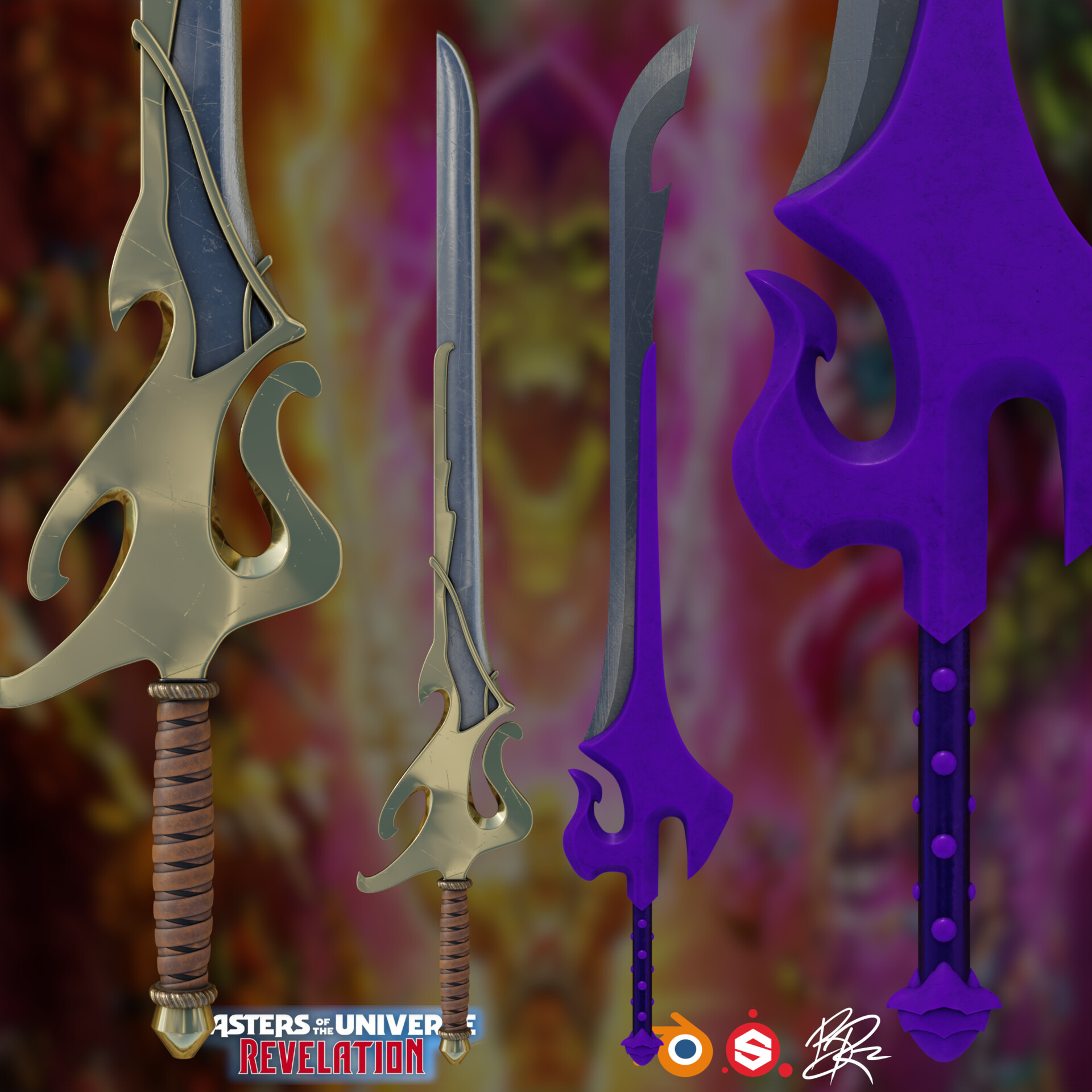 ArtStation - Swords of Power | Masters of the Universe Revelation