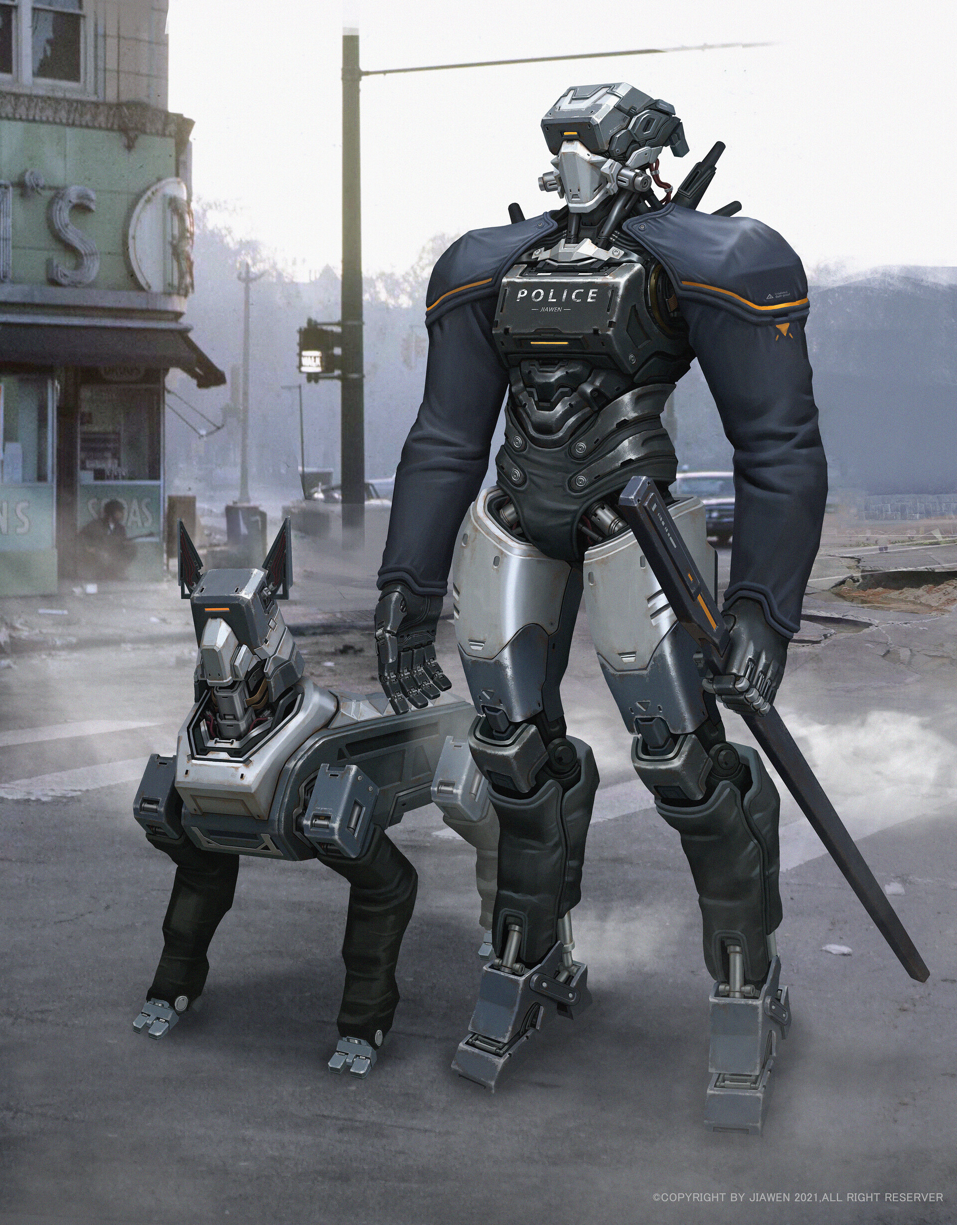 ArtStation - Mechanical police