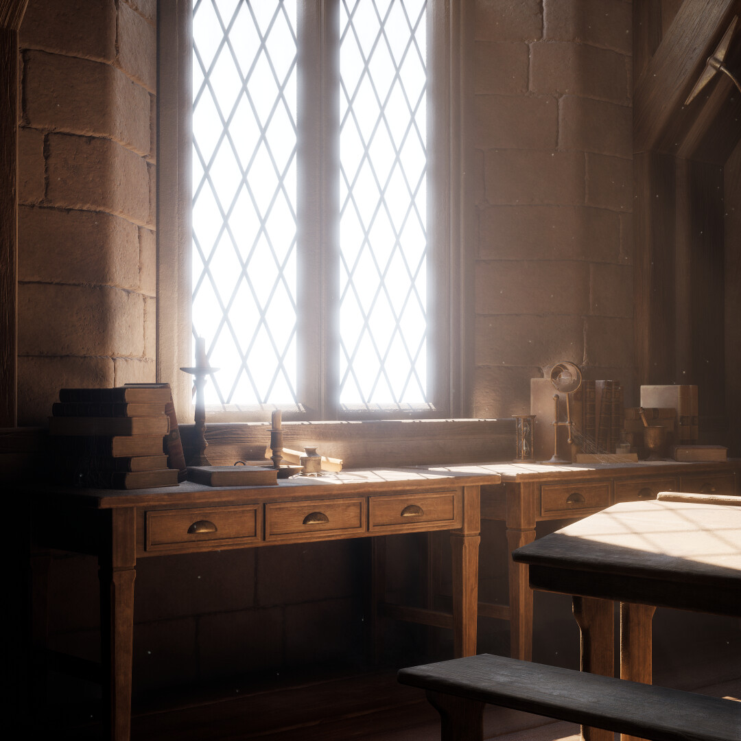 ArtStation - Old Fantasy Classroom