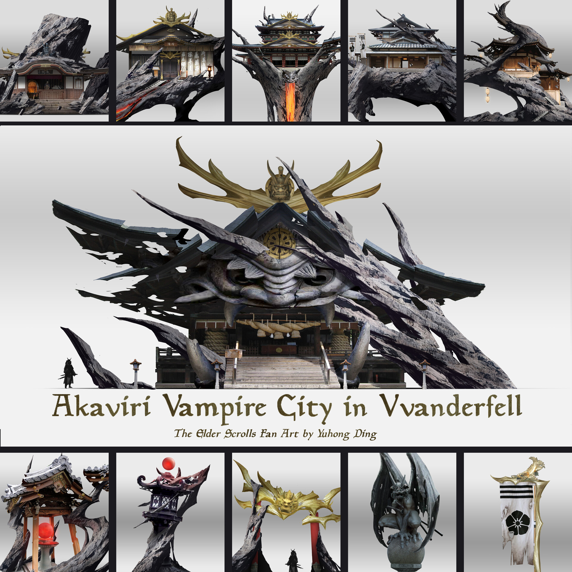 ArtStation - Akaviri Vampire City in Vvanderfell--Elder Scroll Fan Art