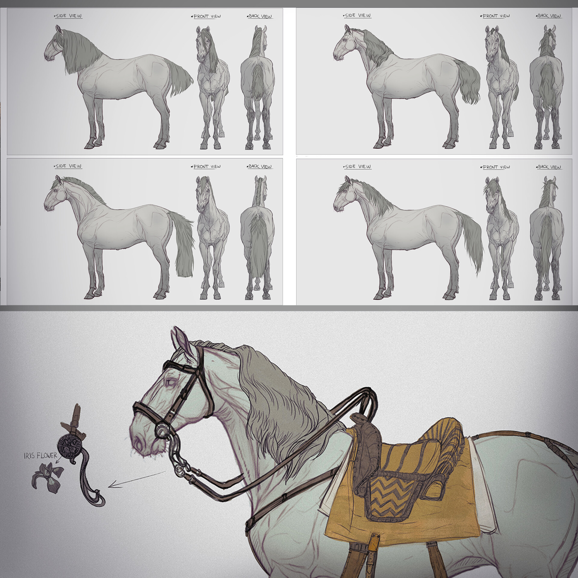 ArtStation - 16-17th century horse tack