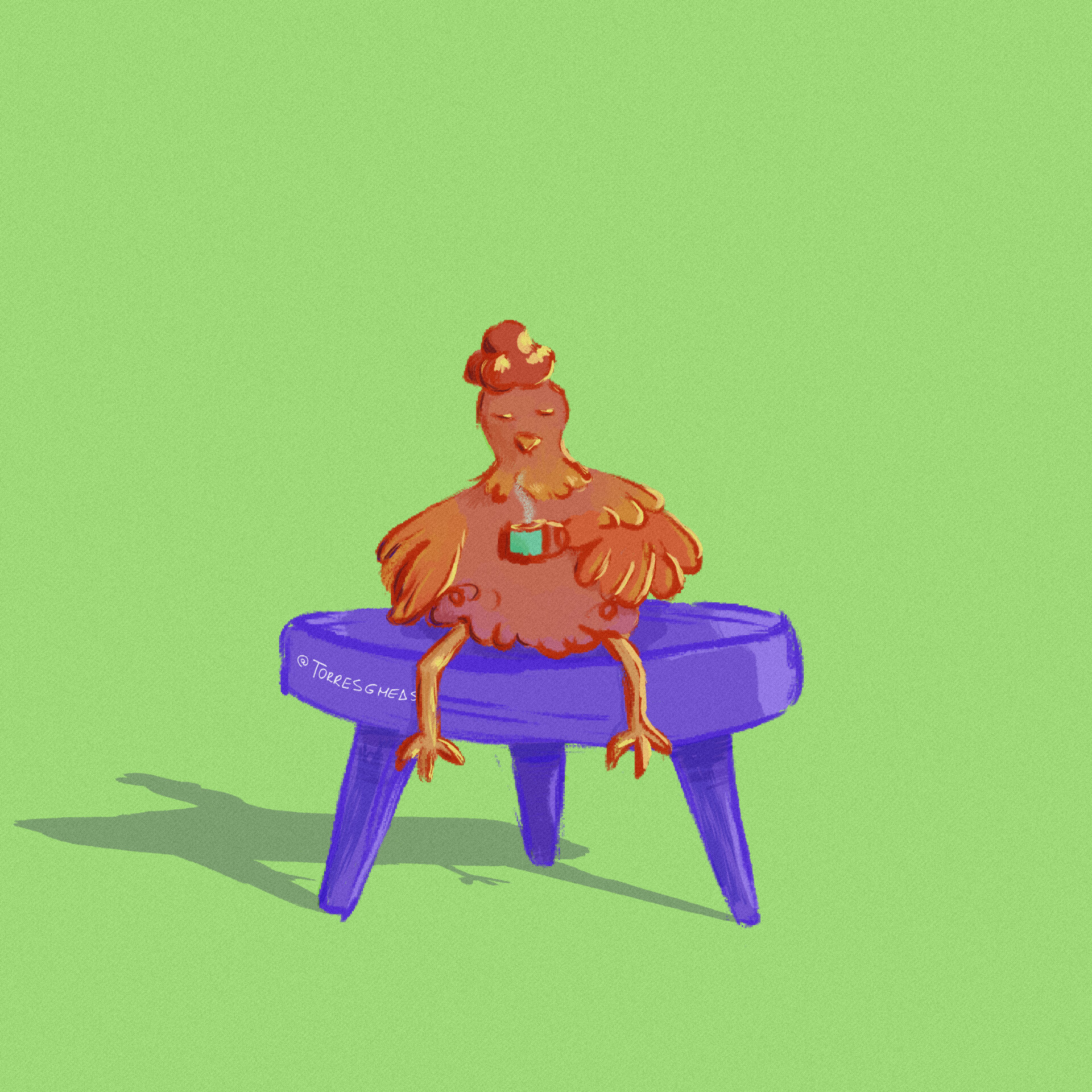 ArtStation - Little chicken in the chair