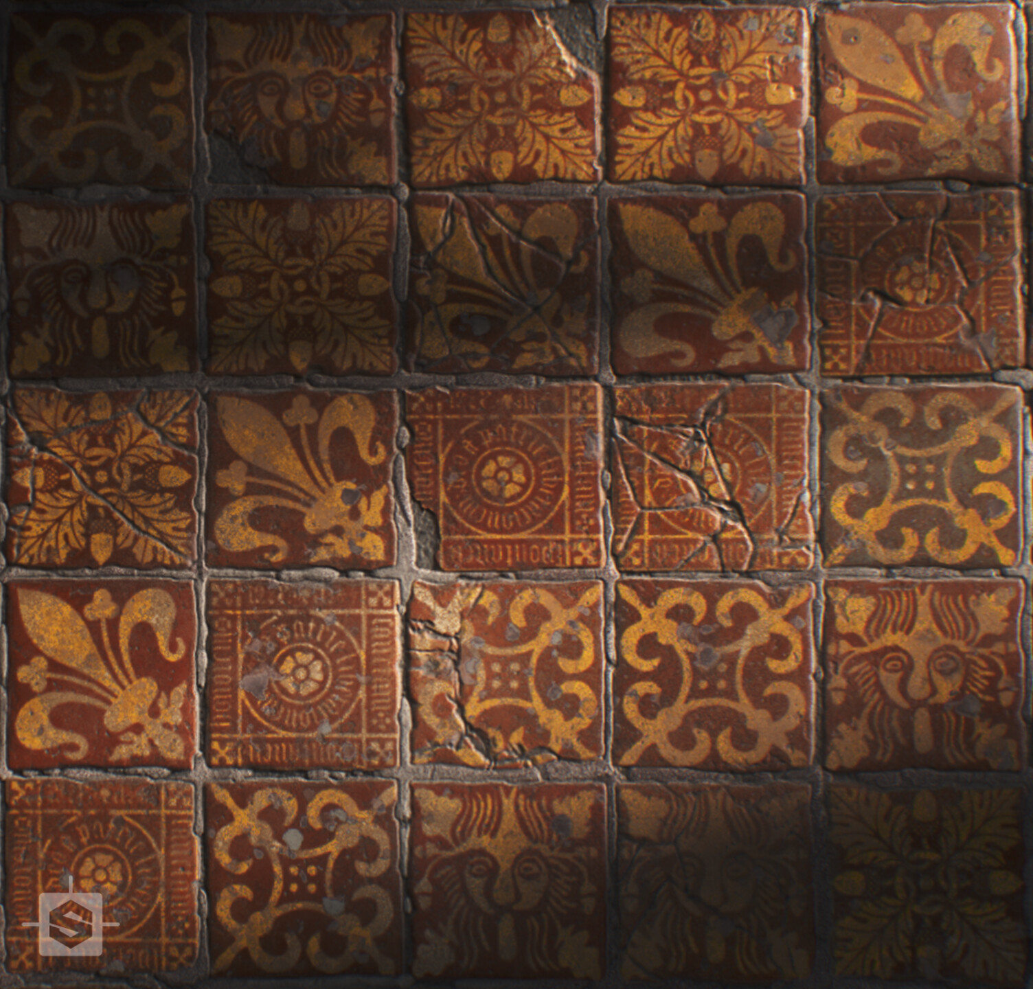ArtStation - Medieval Encaustic Tiles