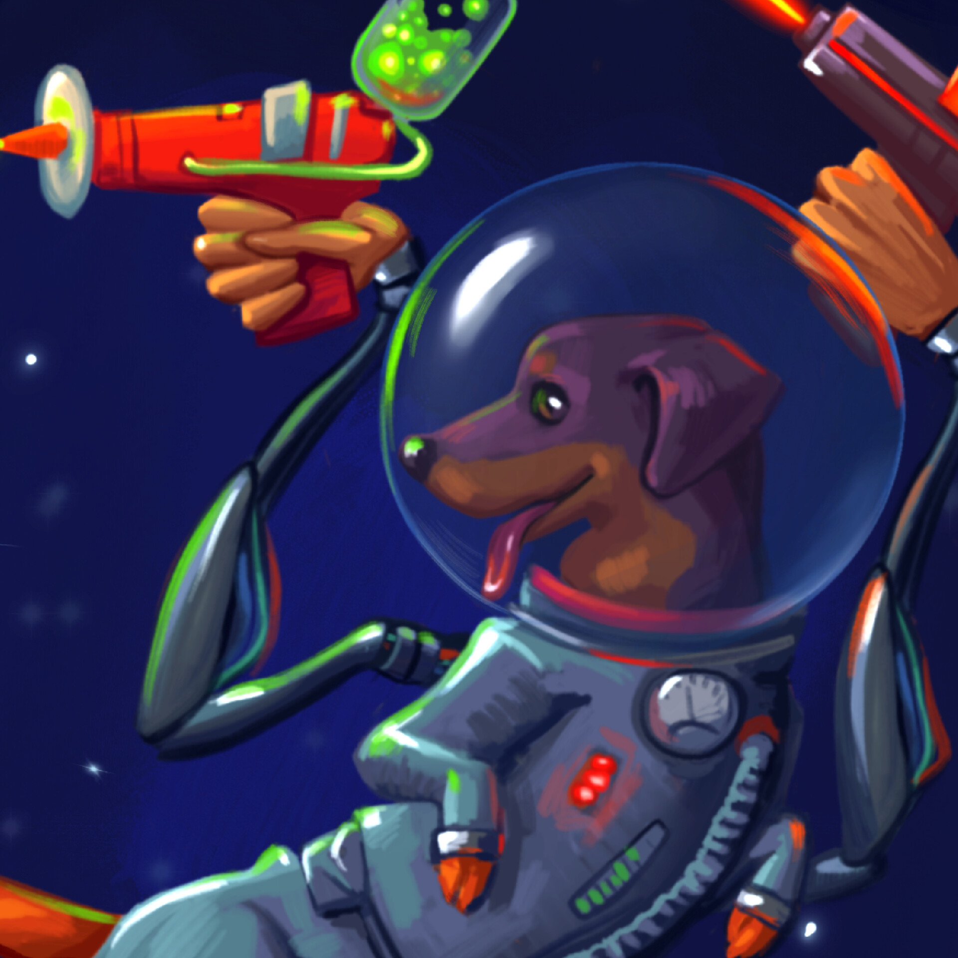 ArtStation - Space dog