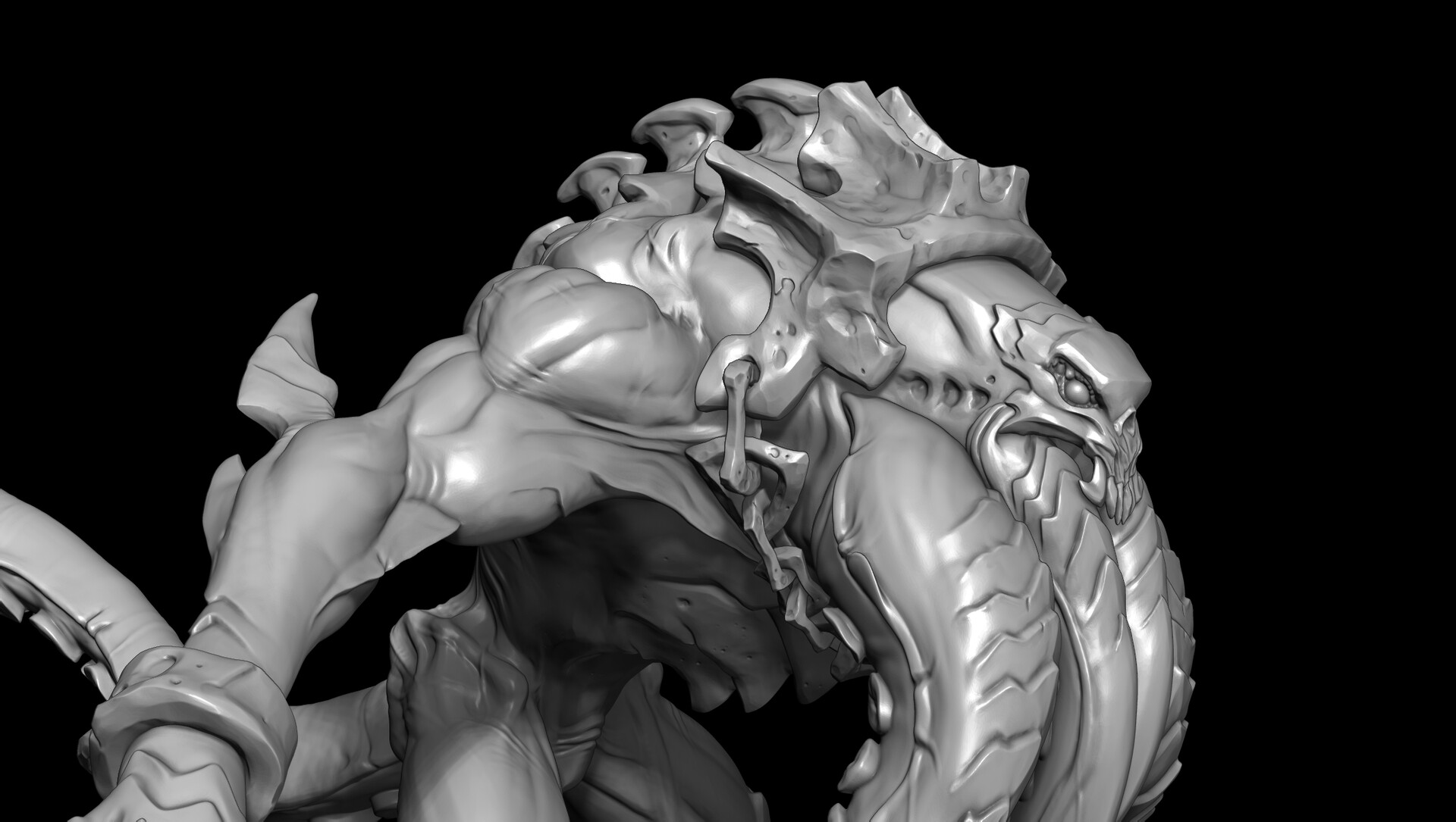 ArtStation - Darksiders Lurker's concept from Baldi Konijn