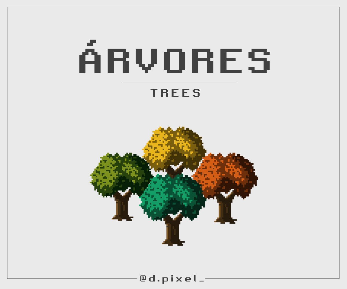 ArtStation - PIXEL ART | Árvores (trees)
