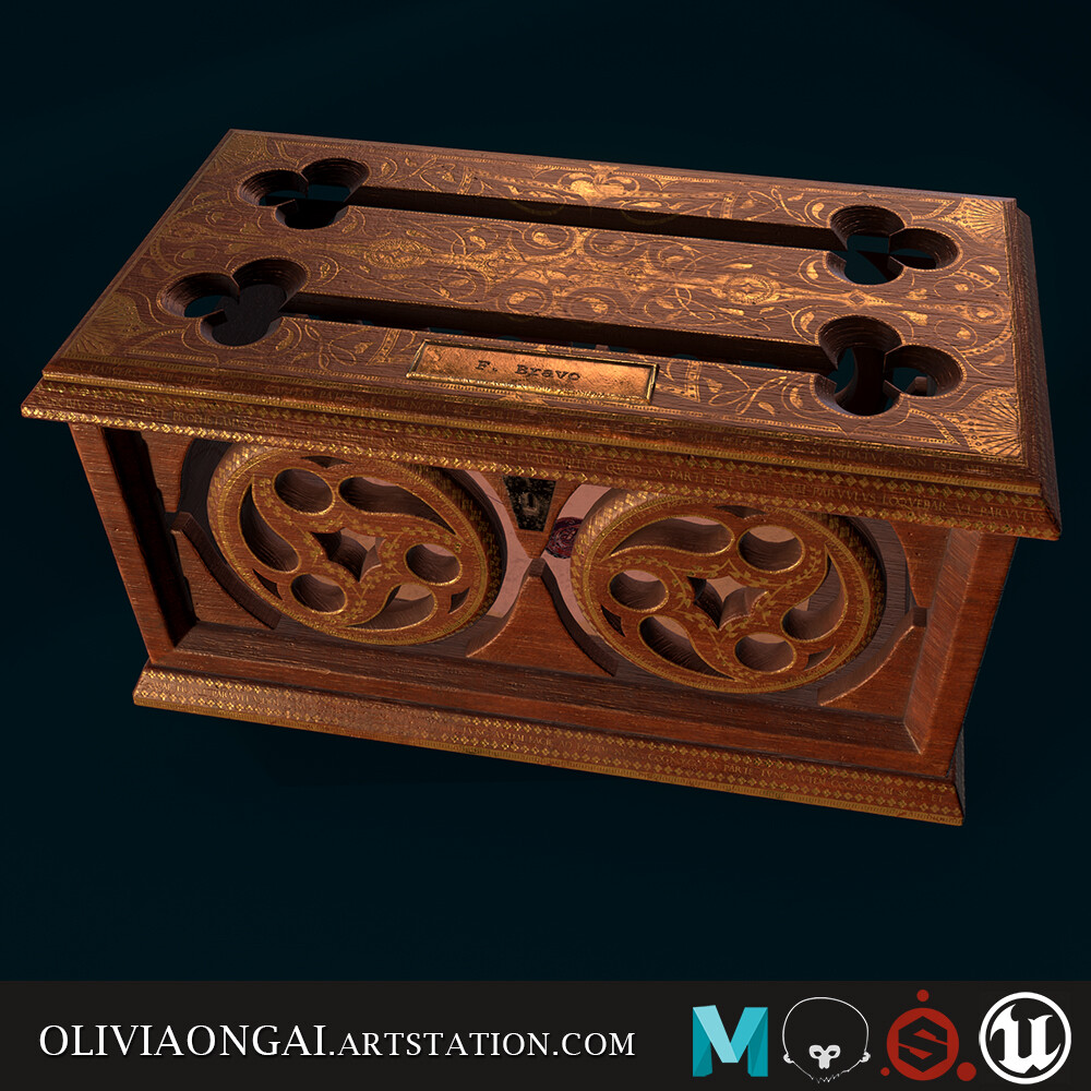 ArtStation - Victorian Wooden Letter Box