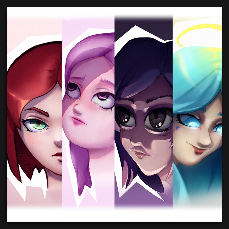 ArtStation - Anime Girls faces