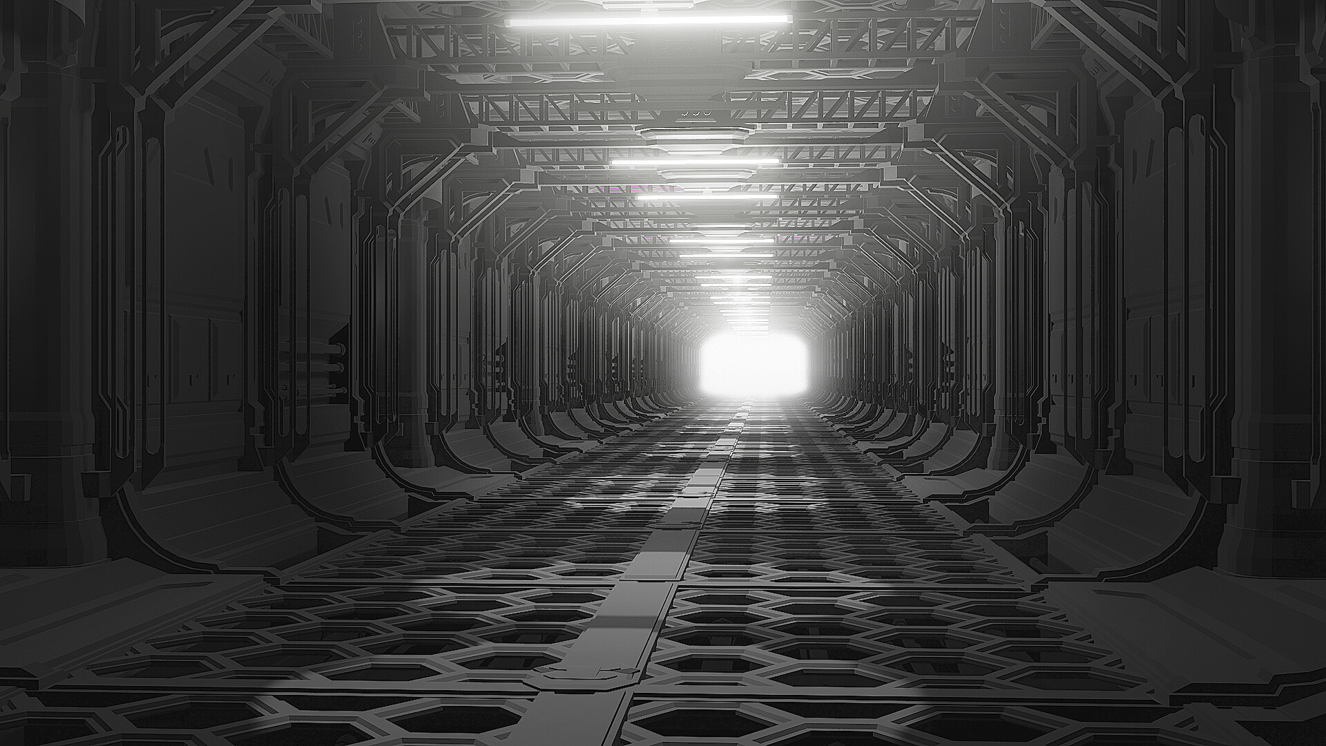 ArtStation - Modular spaceship corridor 3d concept