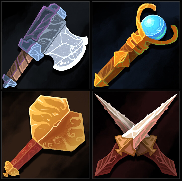ArtStation - RPG Weapon Icons 01