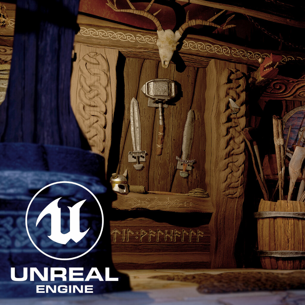 ArtStation - Interior viking temple