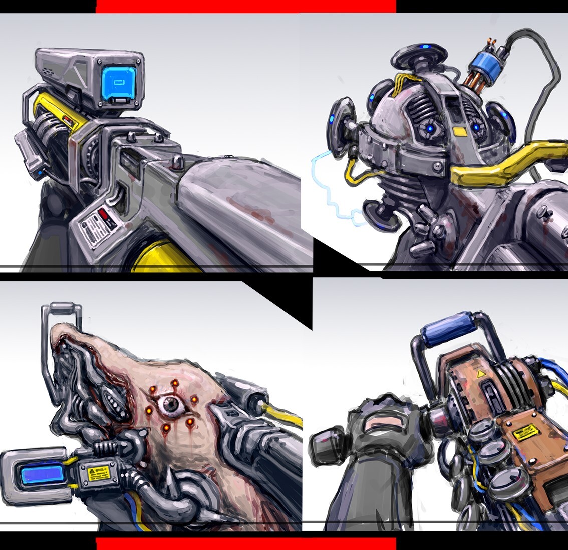 ArtStation - FPS view weapon sketches