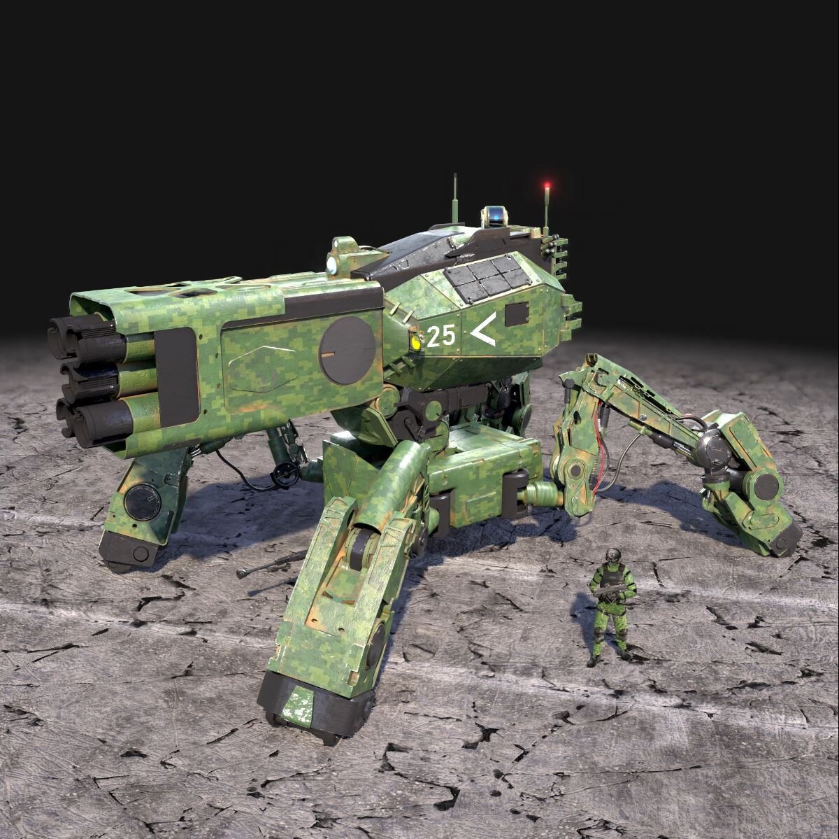 ArtStation - Mecha tank prototype