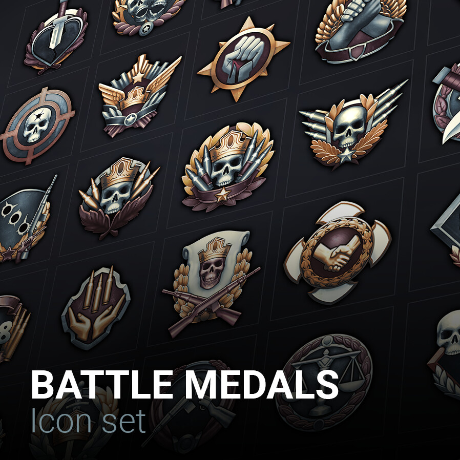 ArtStation - Battle medals Icon Set