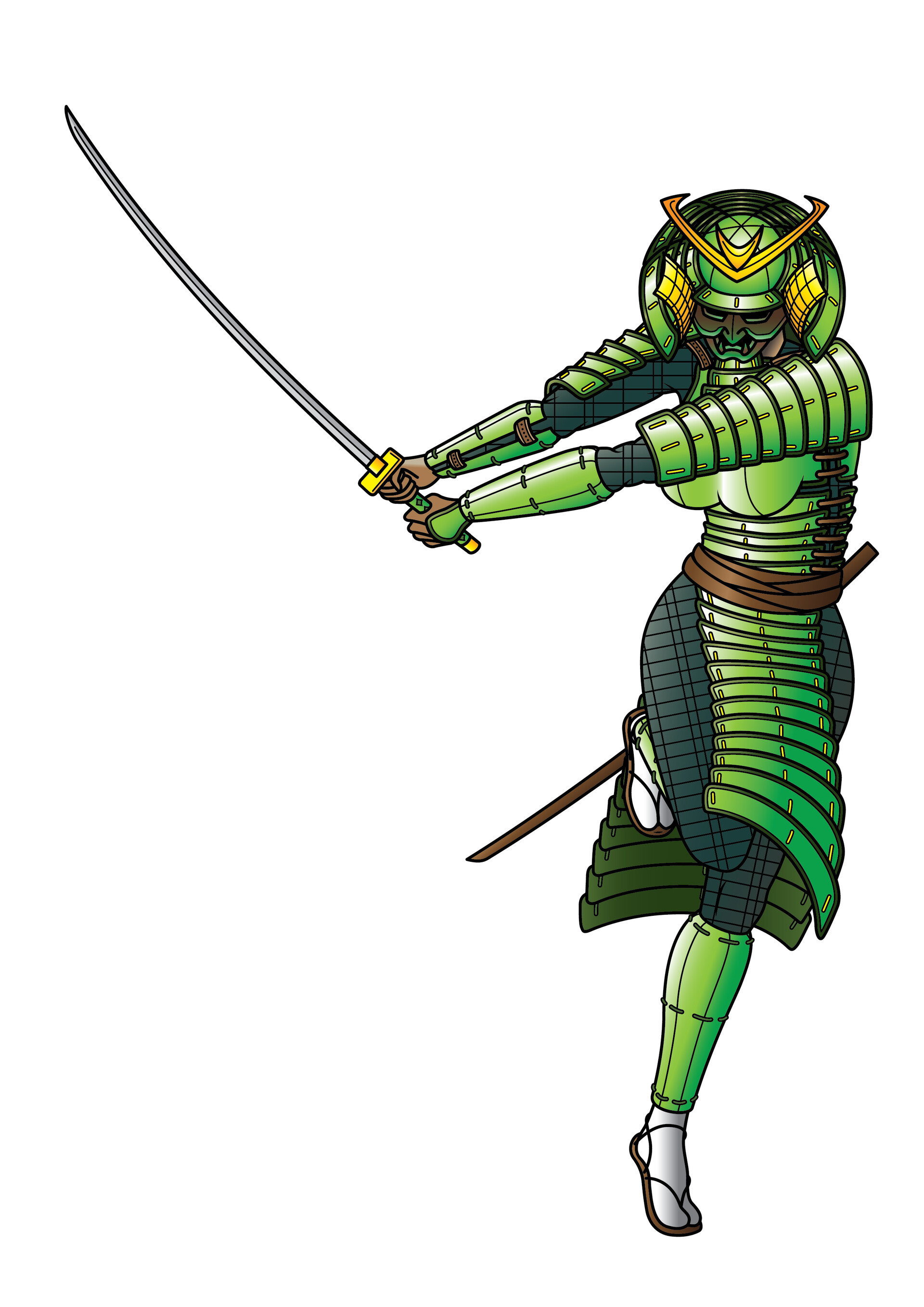 ArtStation - Colored Samurais