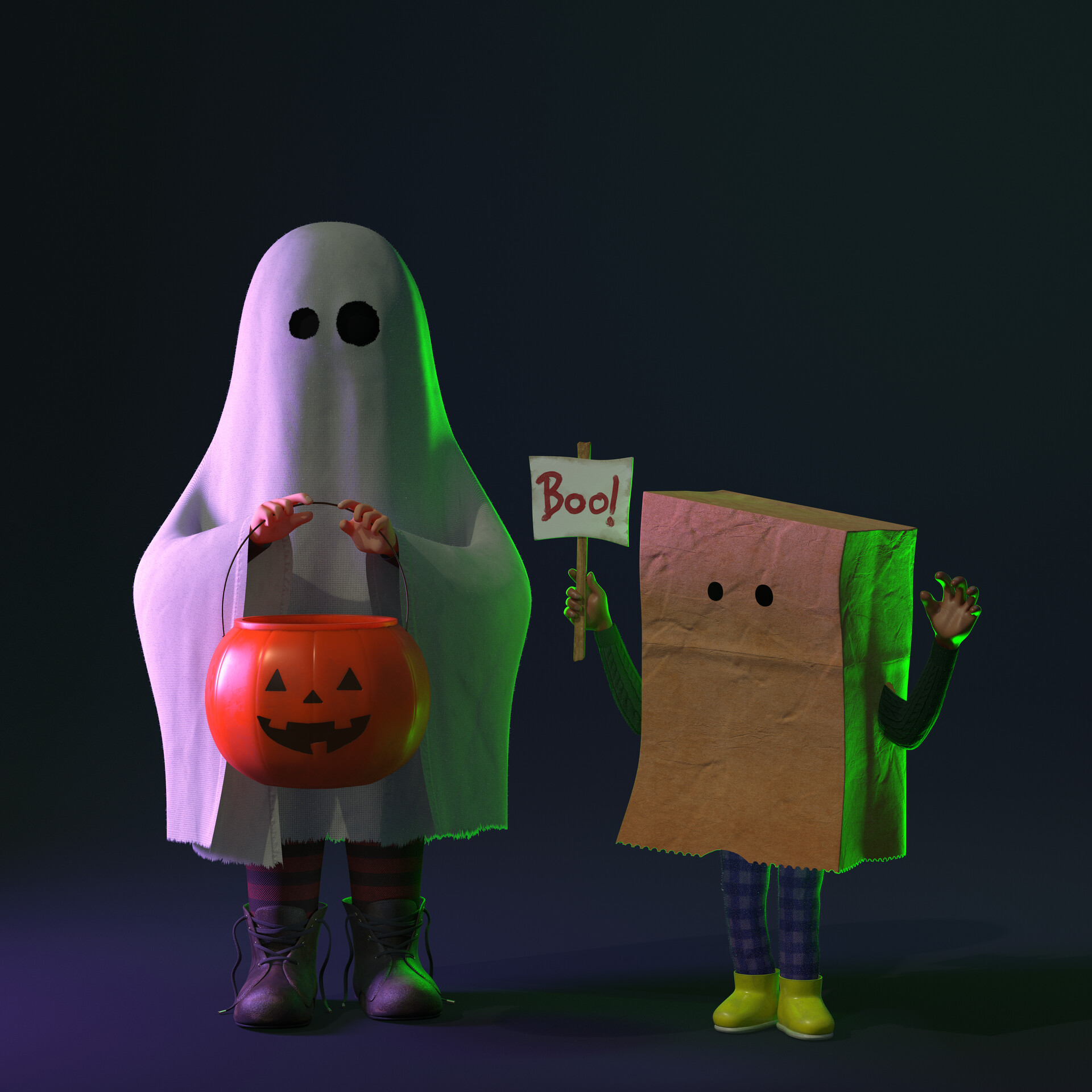 ArtStation - Spooky Friends