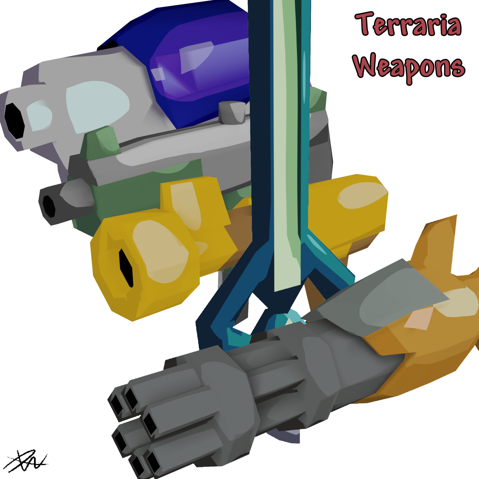 ArtStation - Terraria Weapons #1