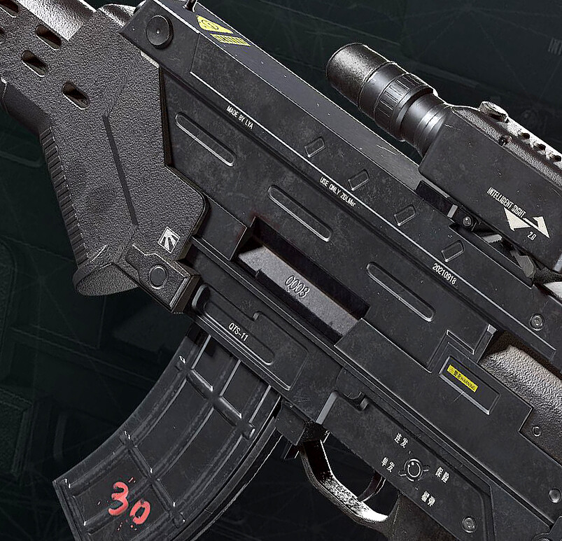 ArtStation - QTS11 战略步枪 基于微端页游PBR框架制作