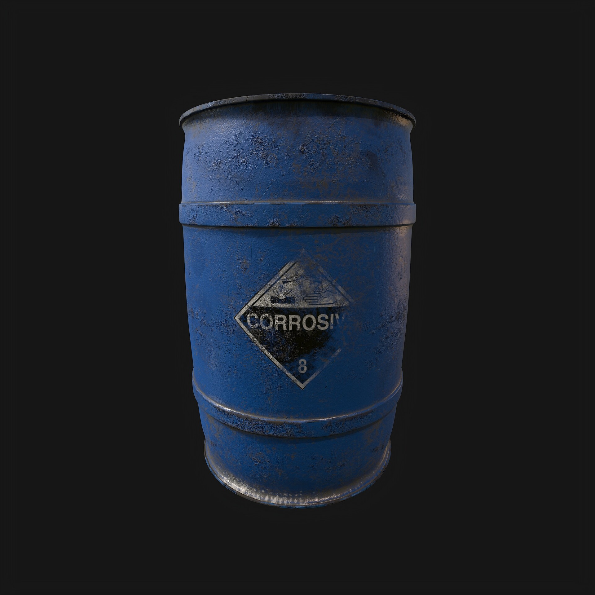 ArtStation - Blue plastic barrel