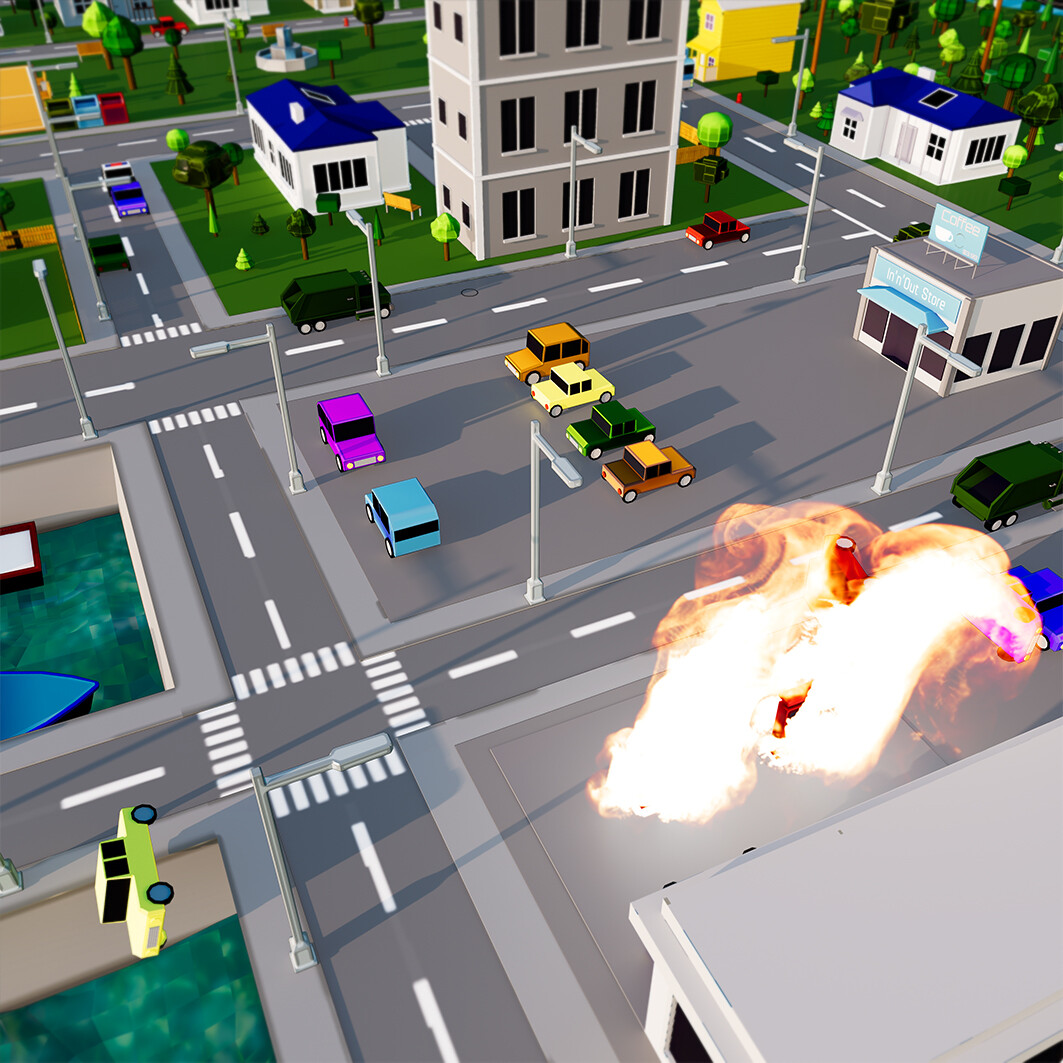 ArtStation - Low Poly Town