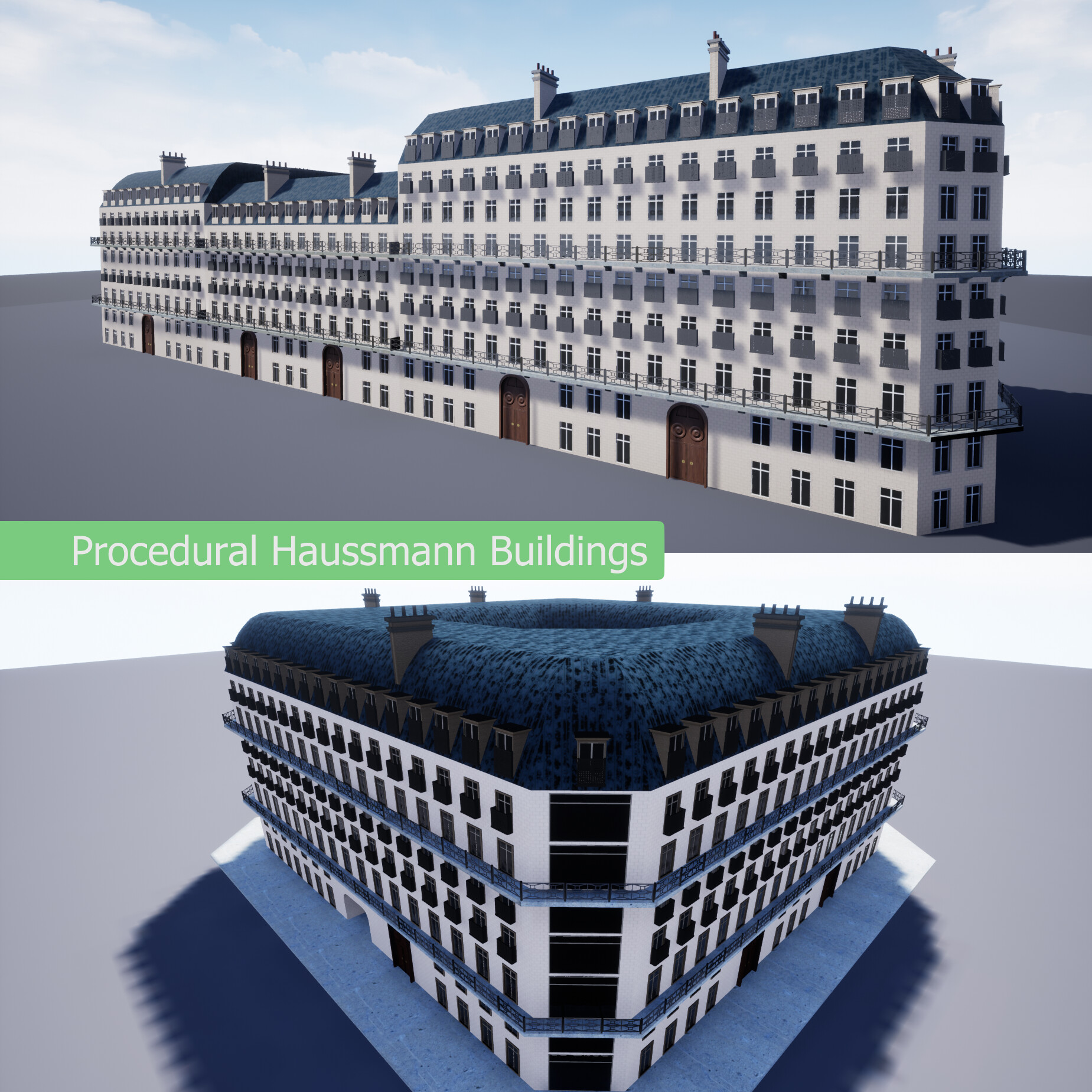 ArtStation - Procedural Haussmann Buildings