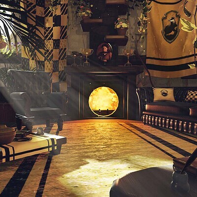 ArtStation - Hufflepuff common room