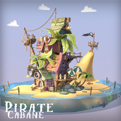 ArtStation - Pirate Cabane ( Pirate Hut )