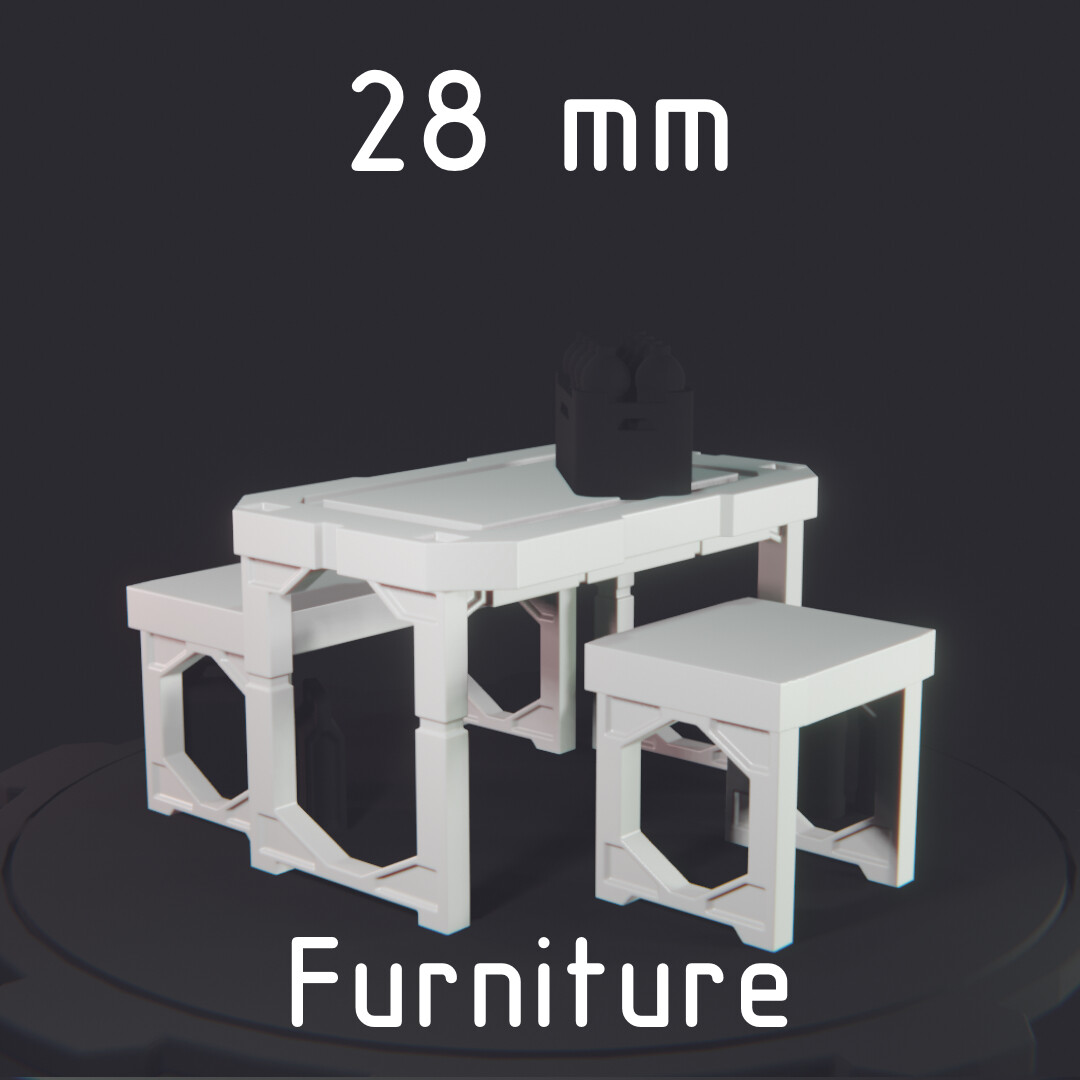 ArtStation - 28mm Furniture