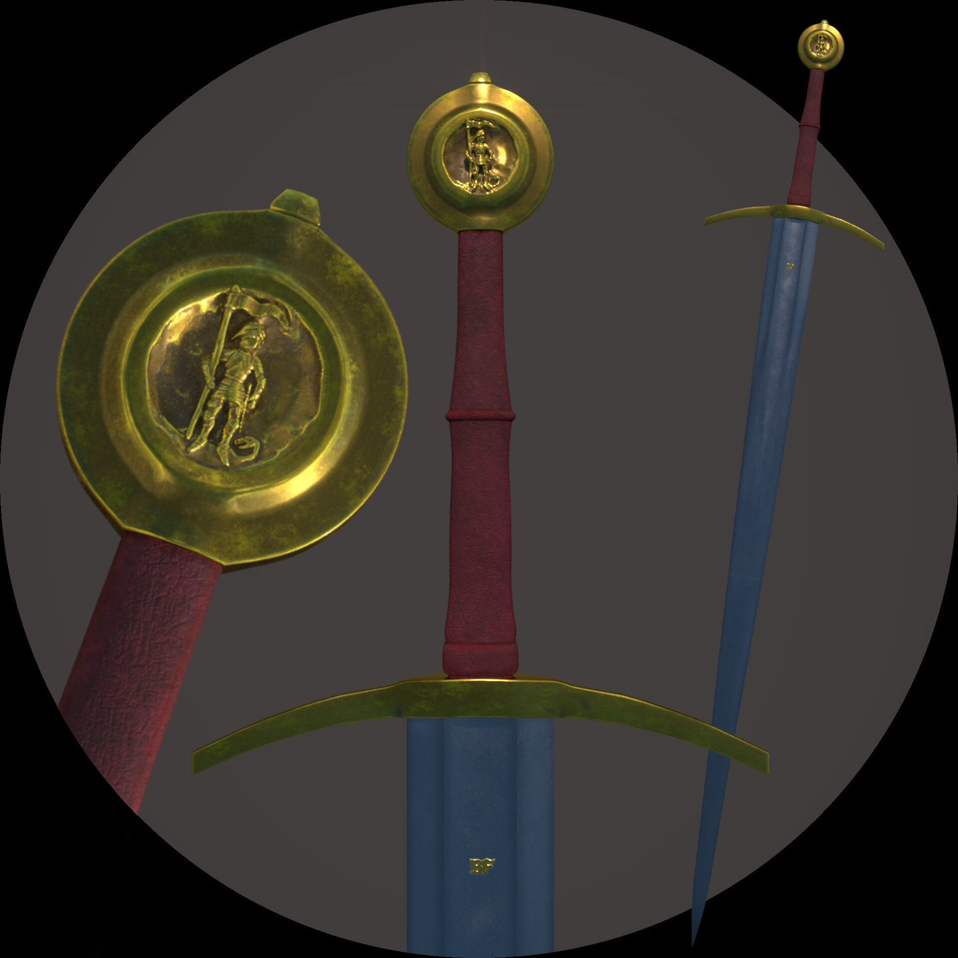 ArtStation - Relief decorated and geometrically designed Sword