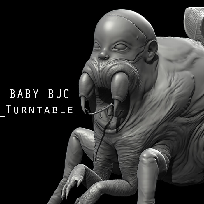 ArtStation - Baby bug - Turntable 01