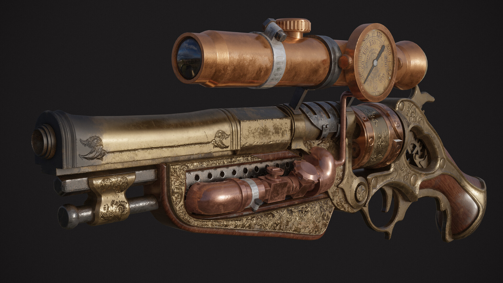 ArtStation - Steam punk game props