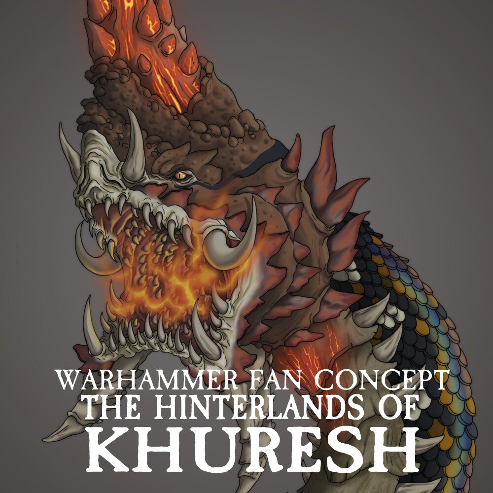ArtStation - Warhammer Khuresh concept art: Sawanak Feynaga (Monster)