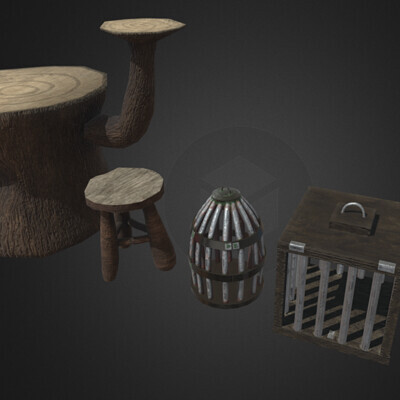 ArtStation - Hag's Lair Decorations Textured