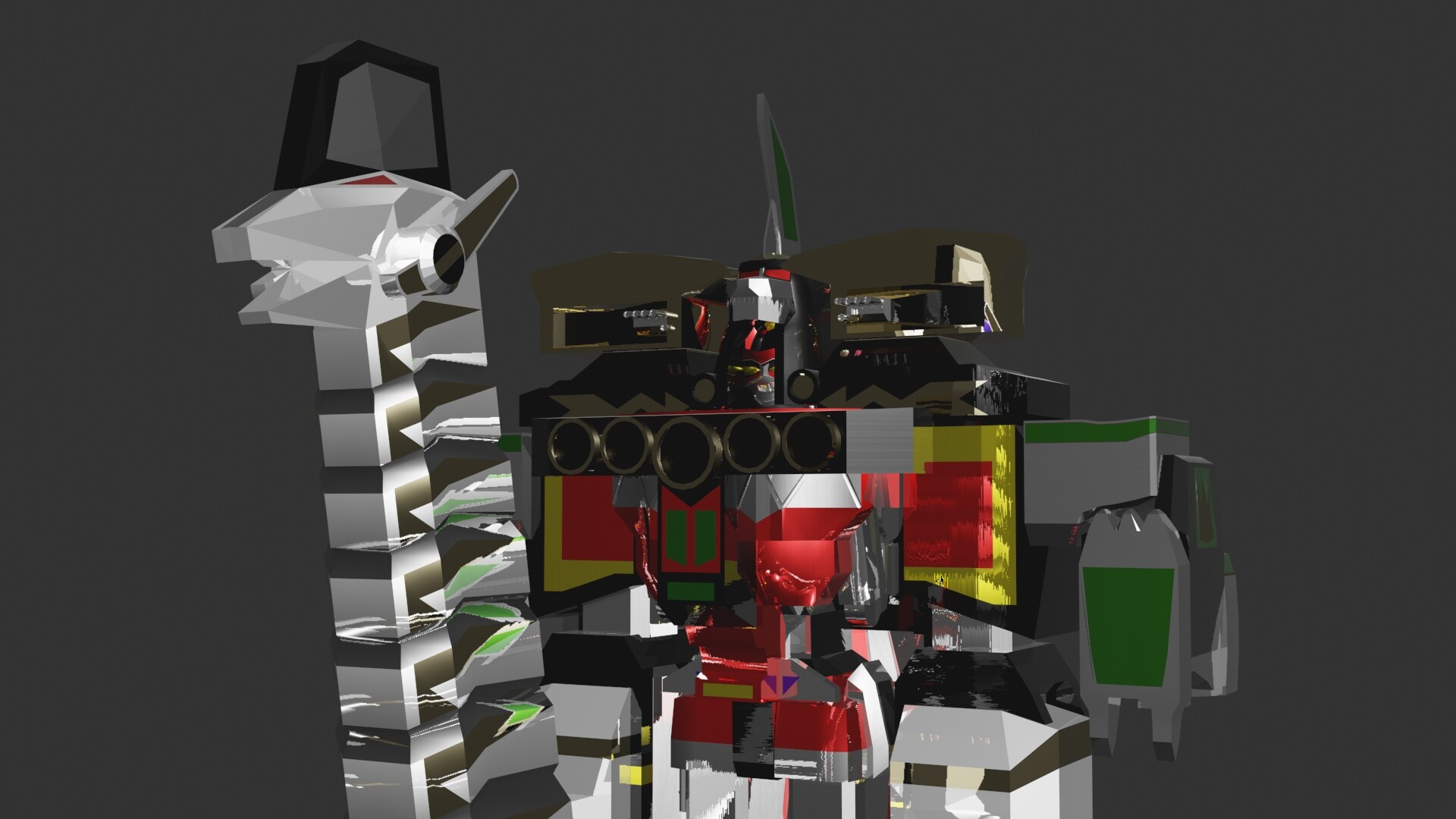 ArtStation - Mighty Morphin Power Rangers Megazord-Ultrazord - LOW POLY ...