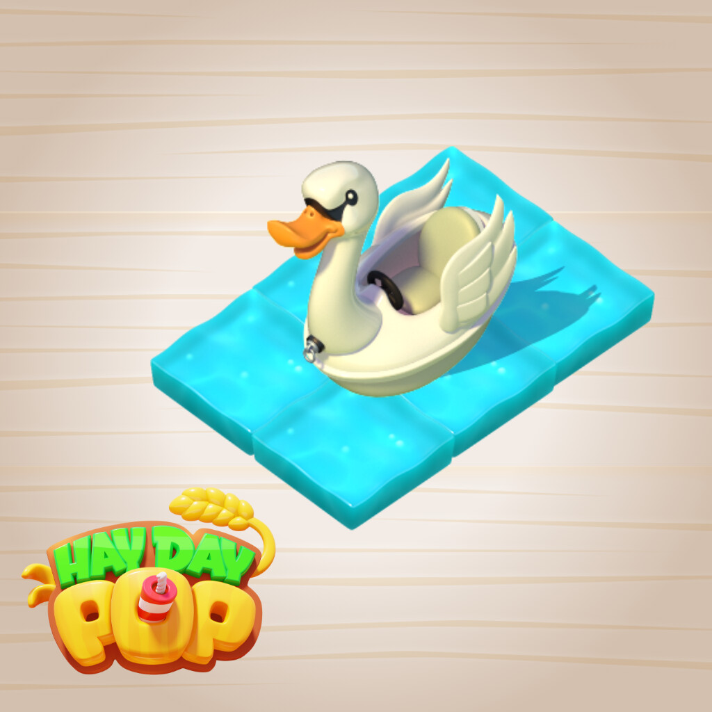 ArtStation - Hay Day Pop: Boating Swan Deco Set 3