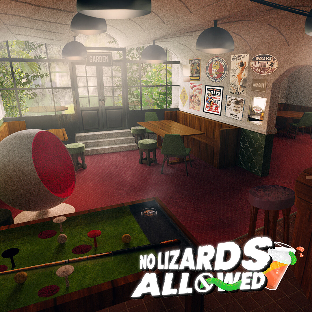 ArtStation - No Lizards Allowed - Pub Environment Concept Art and Varients.