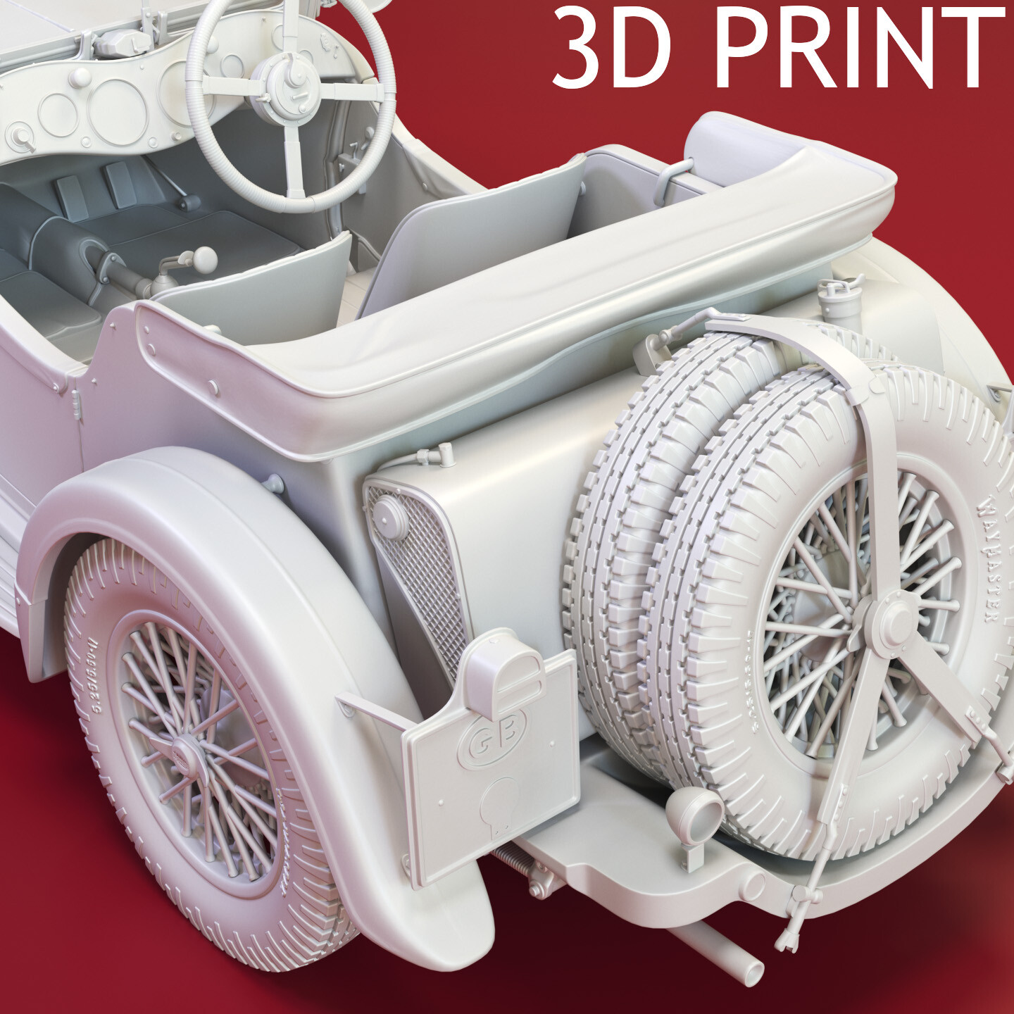 ArtStation - 1938 Triumph custom roadster - 3d print model kit