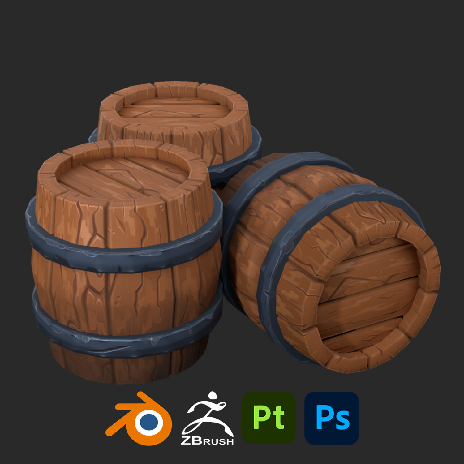 ArtStation - Barrel Game Asset