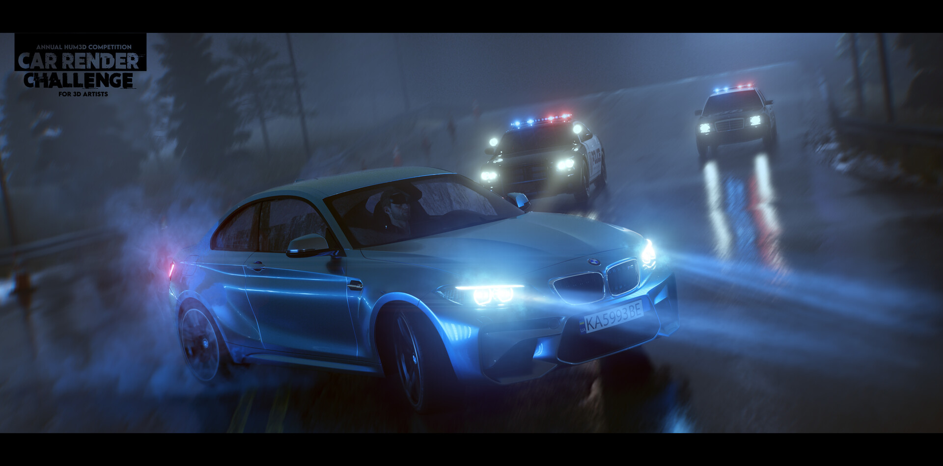 ArtStation - Car Render Challenge 2021 (Night Chase)