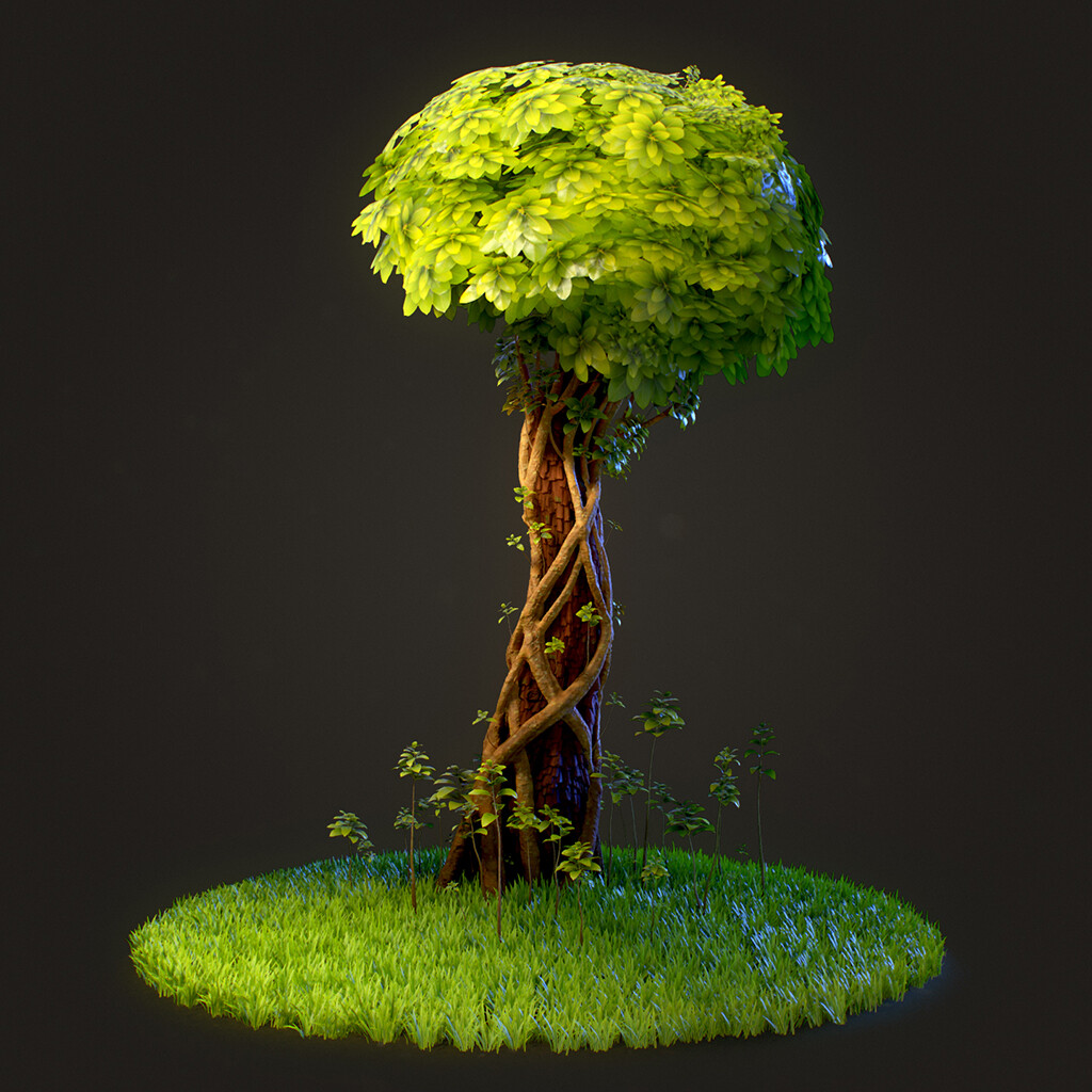 ArtStation - Stylized tree practice