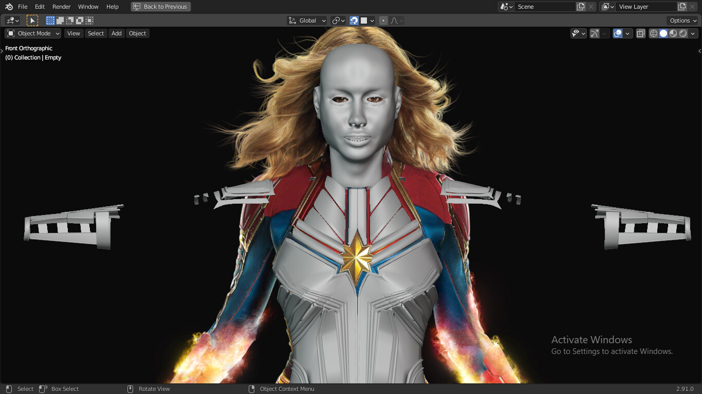 ArtStation - Captain Marvel 3D Model (Completed)