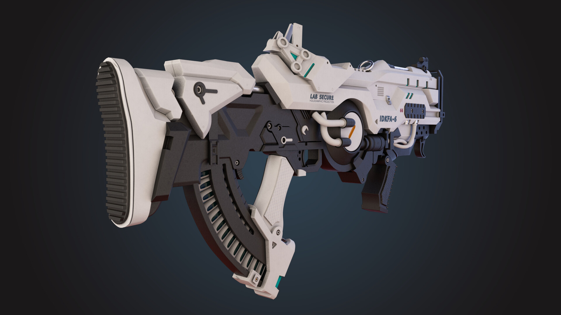ArtStation - textured sci fi weapon