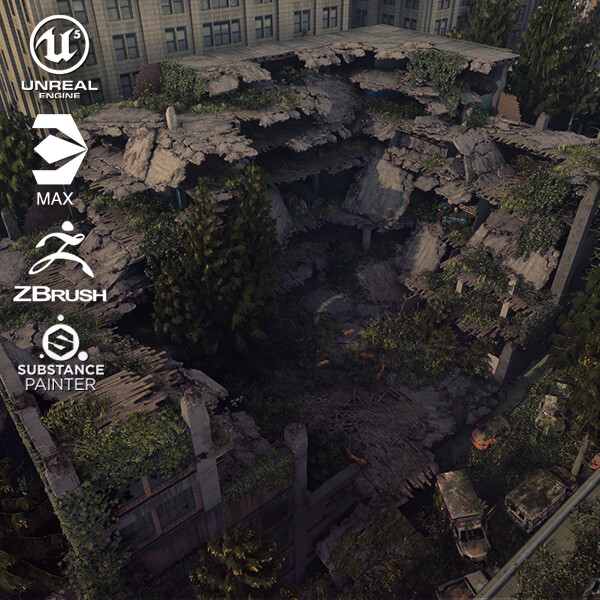 ArtStation - Creating Destroyed Assets For Games - Tutorial End Result