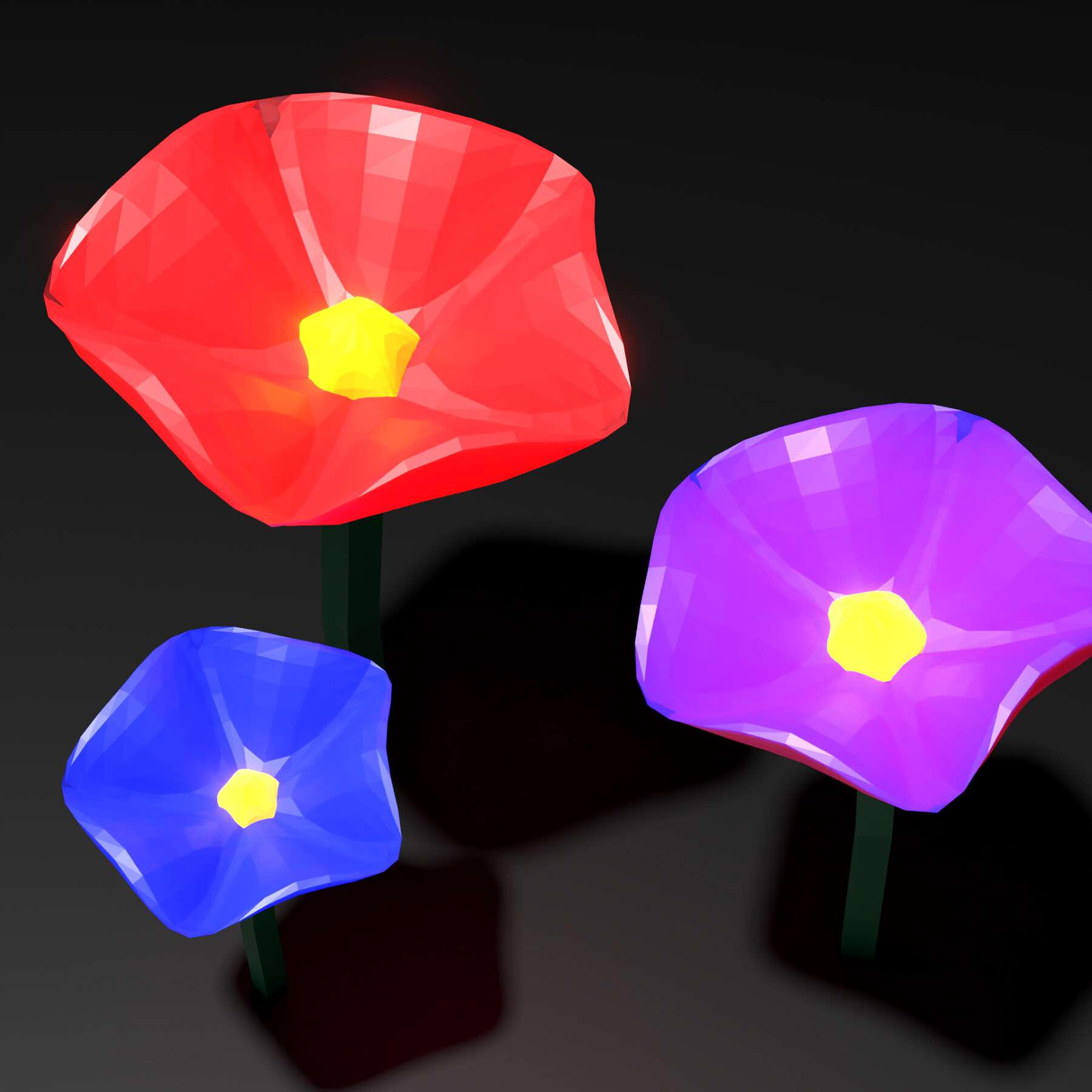 ArtStation - Low Poly Flowers