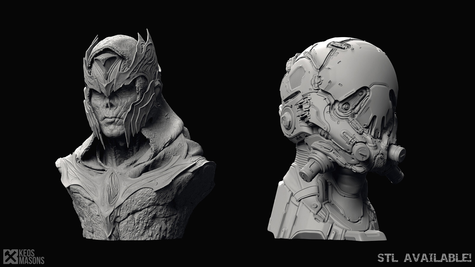 ArtStation - Vector and Ashen Zero (STL - Print)