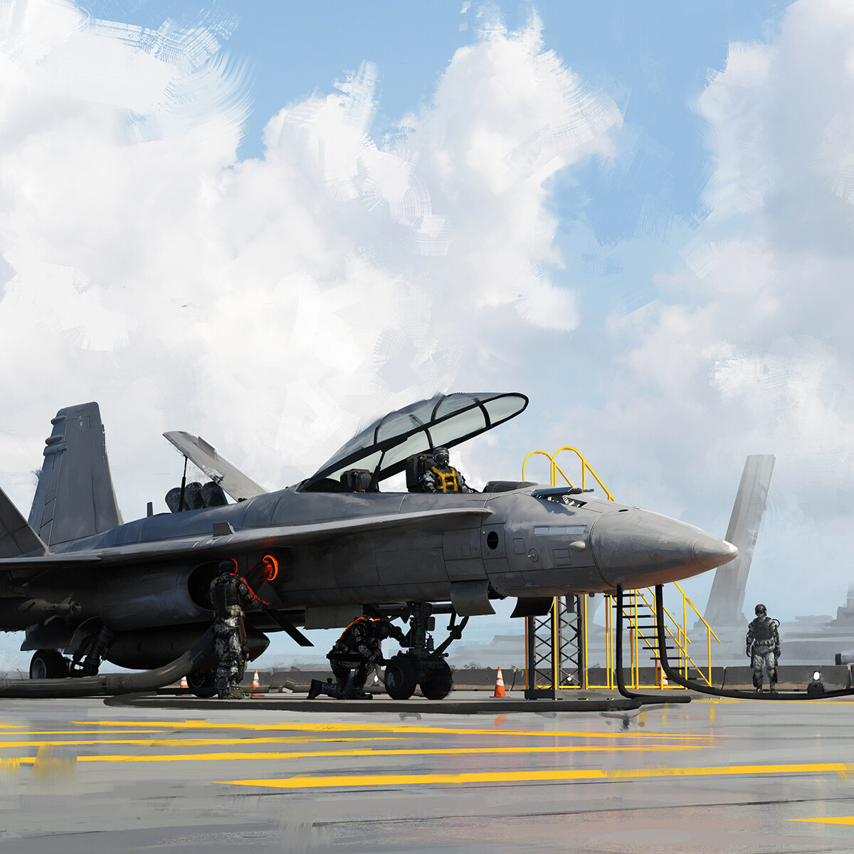 ArtStation - Jet fighter - Kestrel K-35