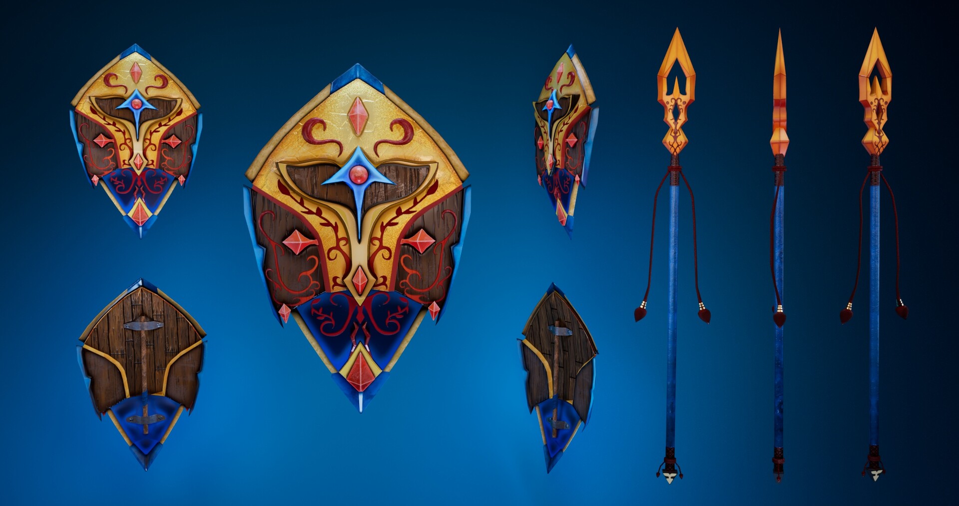 ArtStation - Light Spear & Shield